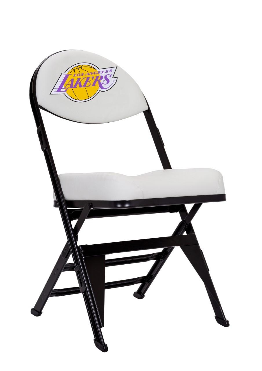 Los Angeles Lakers Hardwood Classics NBA Logo Chair - White – Specseatshop